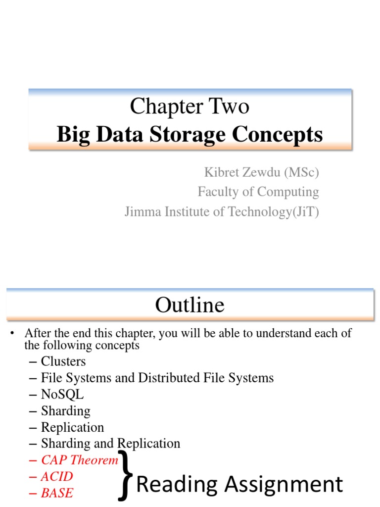 Ch02 - Big Data Storage Concepts | PDF | Replication (Computing) | No Sql