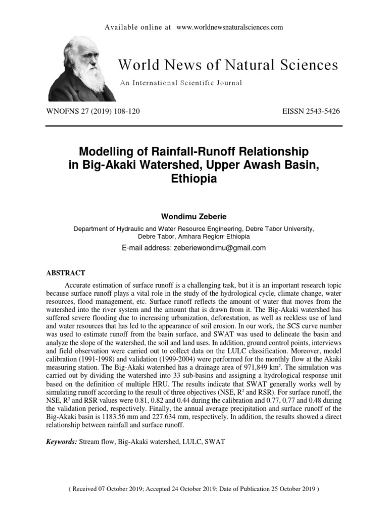 Modelling of Rainfall-Runoff Relationship | Download Free PDF | Surface ...