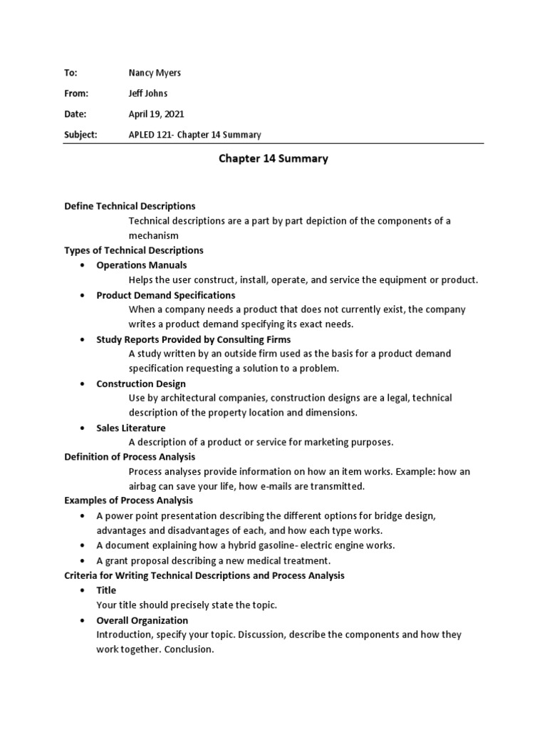 Chapter 14 Summary-2 | PDF | Technology & Engineering