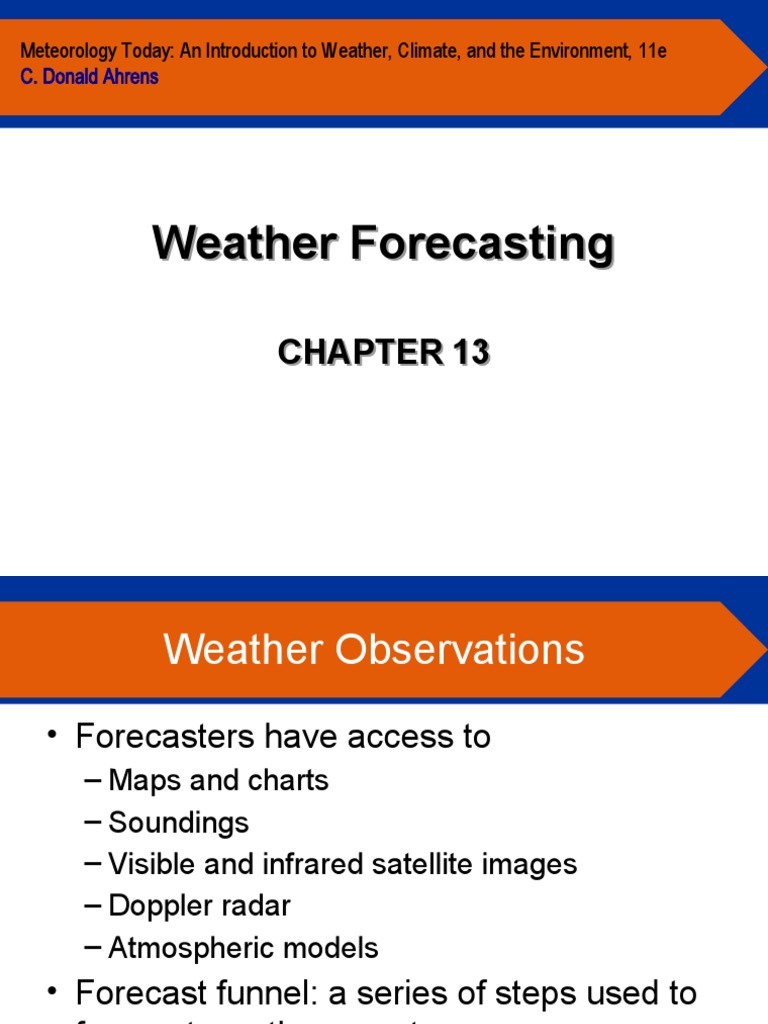 C13 Forecasting | PDF | Weather Forecasting | Numerical Weather Prediction