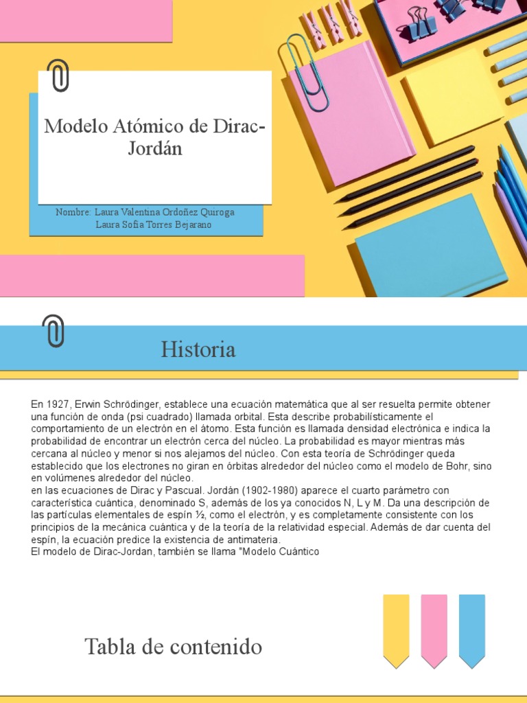 Modelo Atómico Dirac-Jordan | PDF | Mecánica cuántica | Átomos