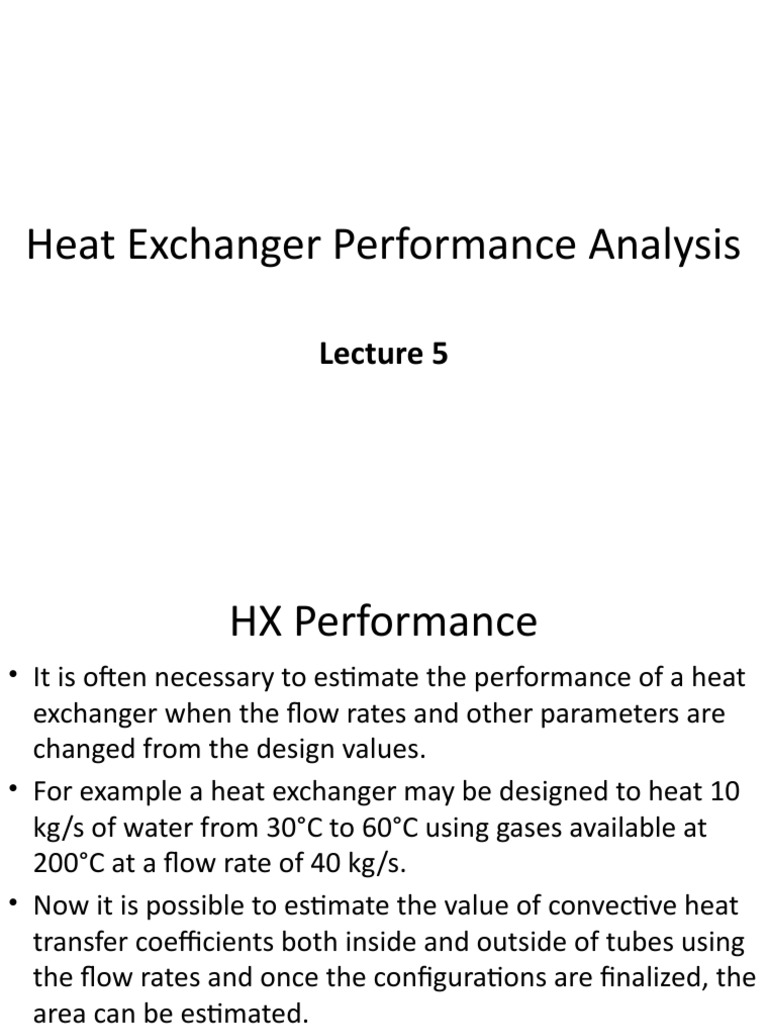 Heat Exchanger Performance Analysis | Download Free PDF | Heat Exchanger | Heat