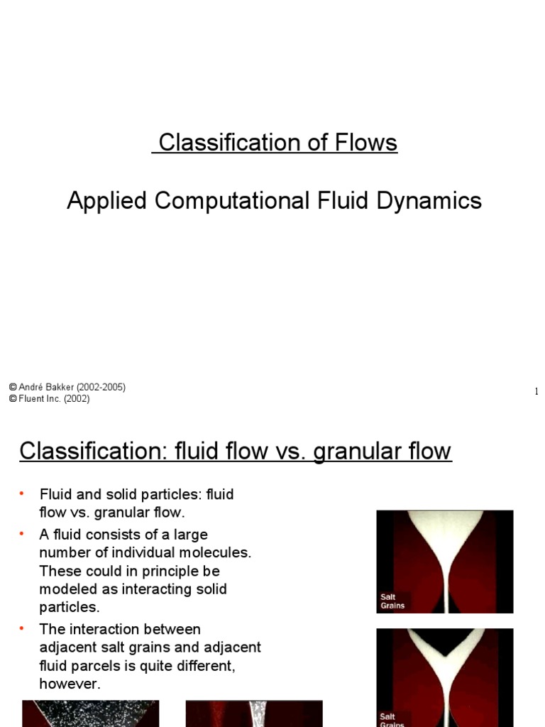 Classification of Flows Applied Computational Fluid Dynamics | PDF ...