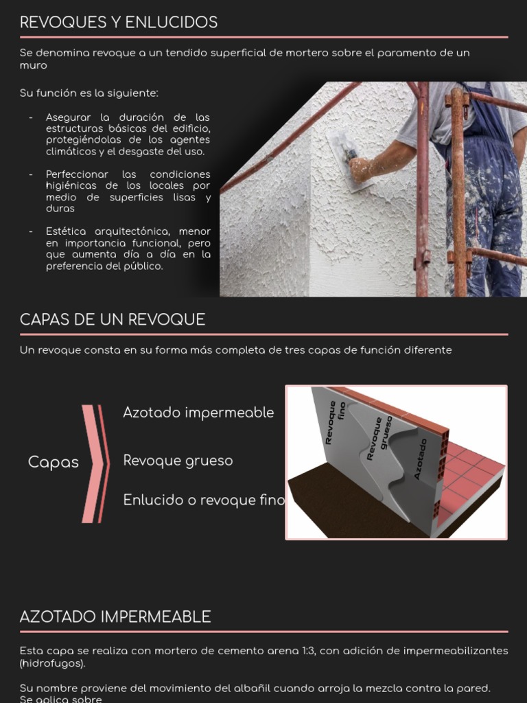 Revoques y Enlucidos | PDF | Cemento | Hormigón