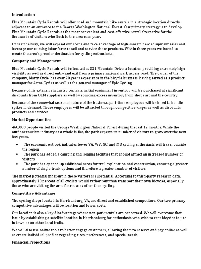 Business Plan Introduction Reference | PDF | Competition | Retail