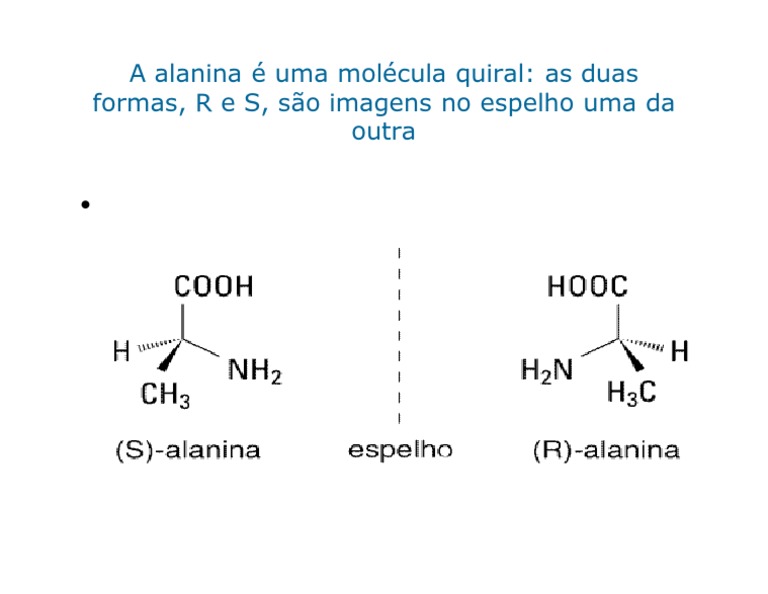 A Alanina É Uma Molécula Quiral | PDF