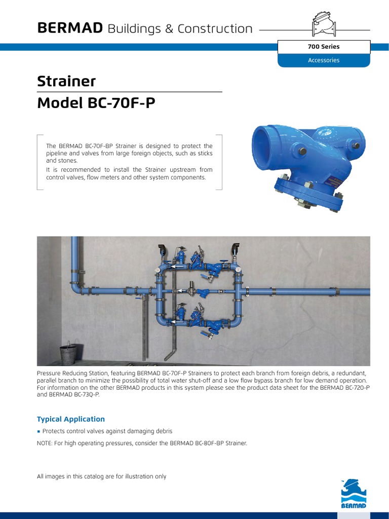Bermad Strainer Model BC-70F-P: Buildings & Construction | PDF | Valve ...