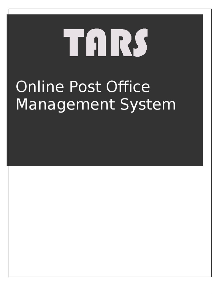 Online Post Office Management System | PDF | Mail | United States ...