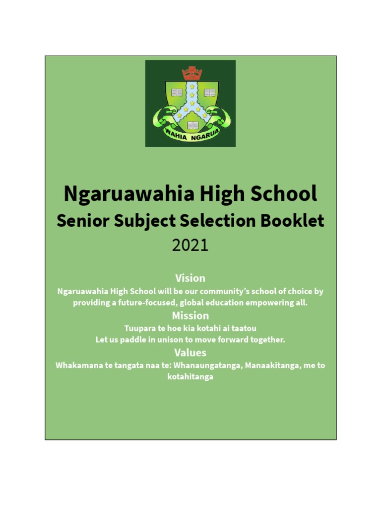 Subject Selection Booklet 2021 | PDF | Science