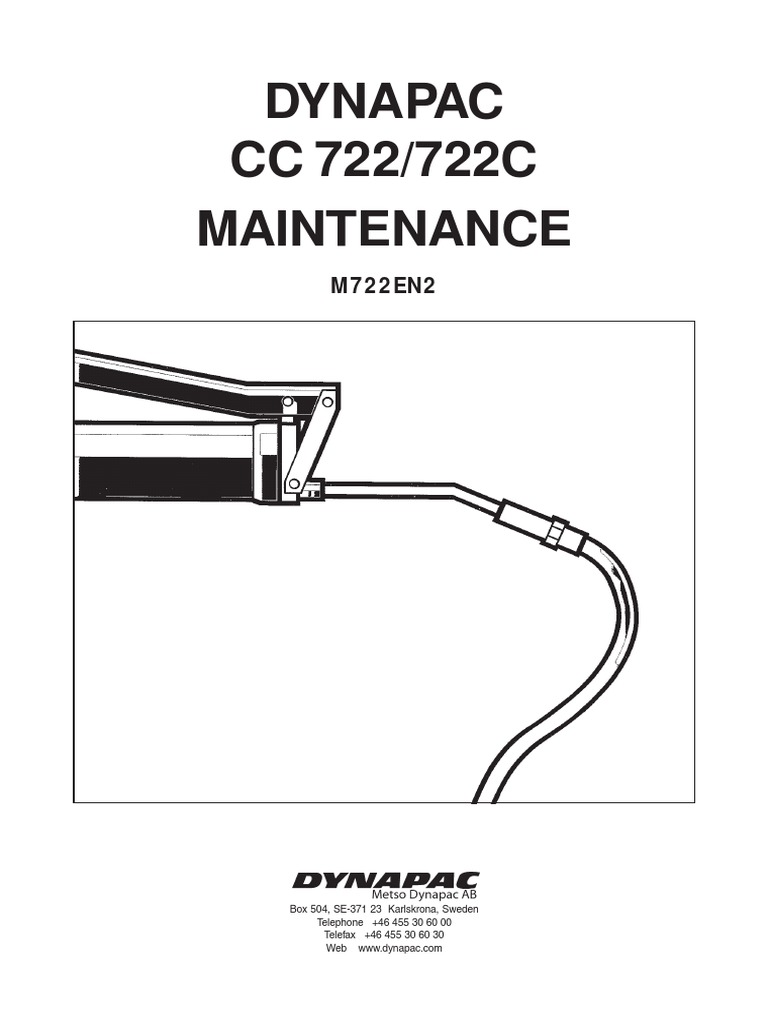 Dynapac CC 722/722C Maintenance | PDF | Bearing (Mechanical) | Engines