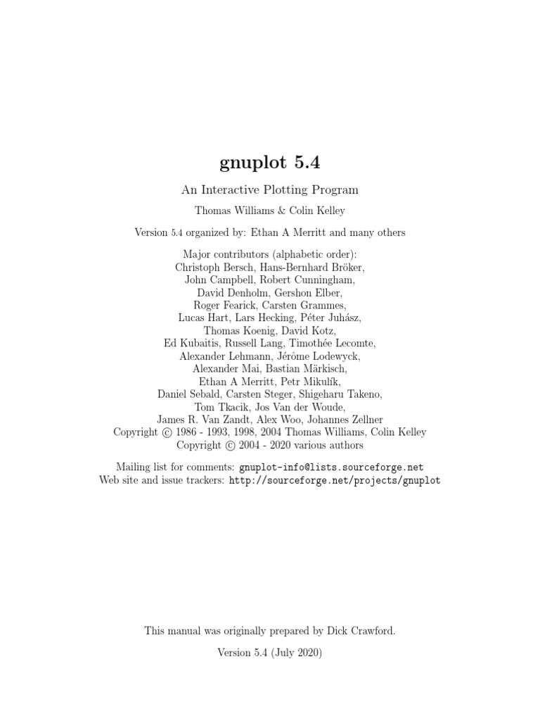 Gnuplot 5 4 | PDF | String (Computer Science) | Computer Science