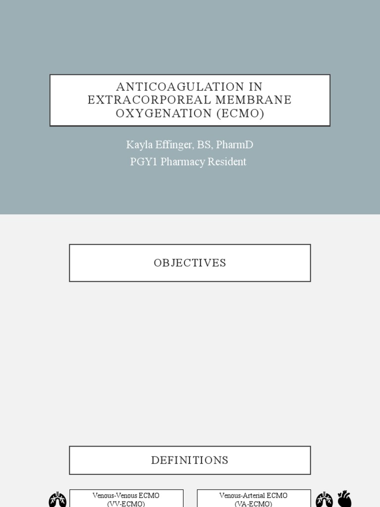 Anticoagulation in Ecmo | PDF | Coagulation | Blood