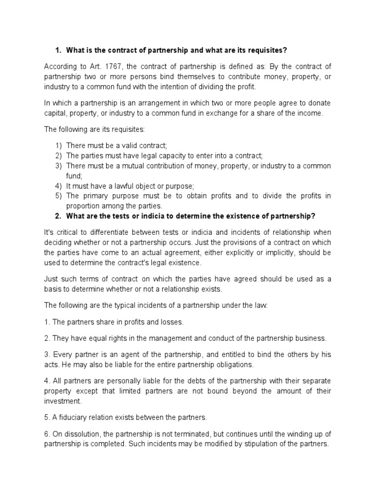 Partnership Property Rights and Assignability | PDF | Partnership ...