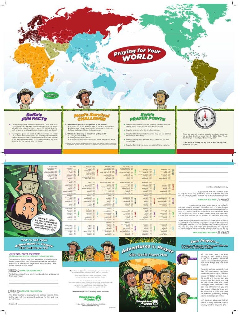 2017 - Kids World Prayer Map | PDF | Christian Prayer | Jesus