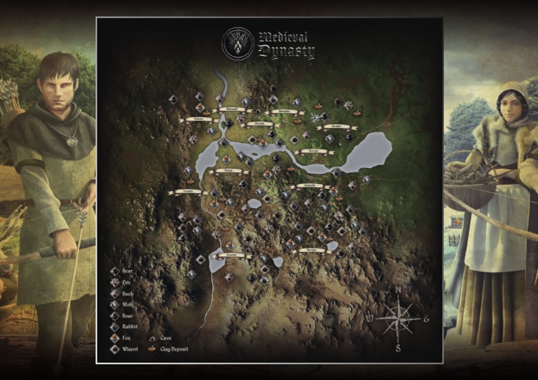 Medieval Dynasty - World Map (Print A2) | PDF
