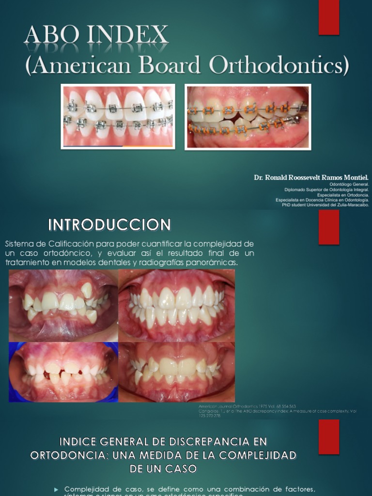 Abo Index American Board Orthodontics | PDF | Odontología | Ramas de ...
