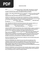 Secretary's Certificate Authorize Signatory Sample 1 | PDF