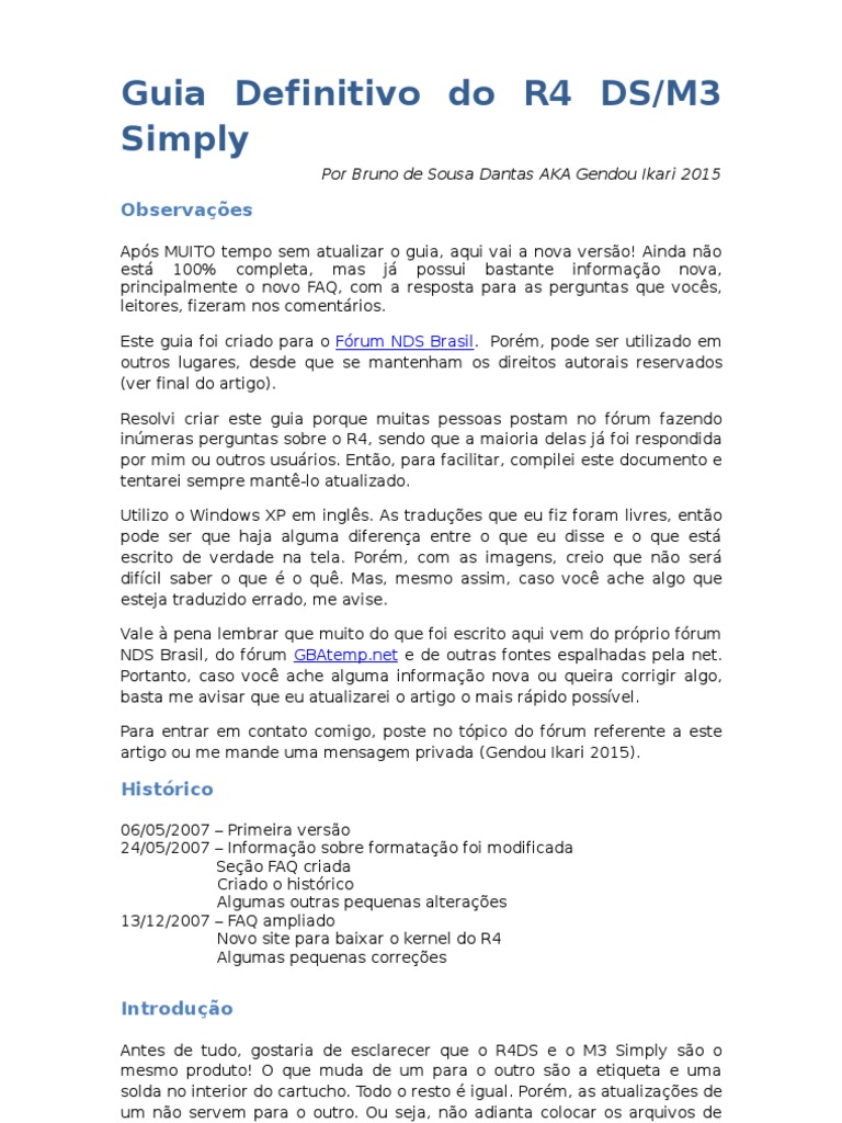 Guia Definitivo Do R4 DS | PDF | Kernel (sistema operacional ...