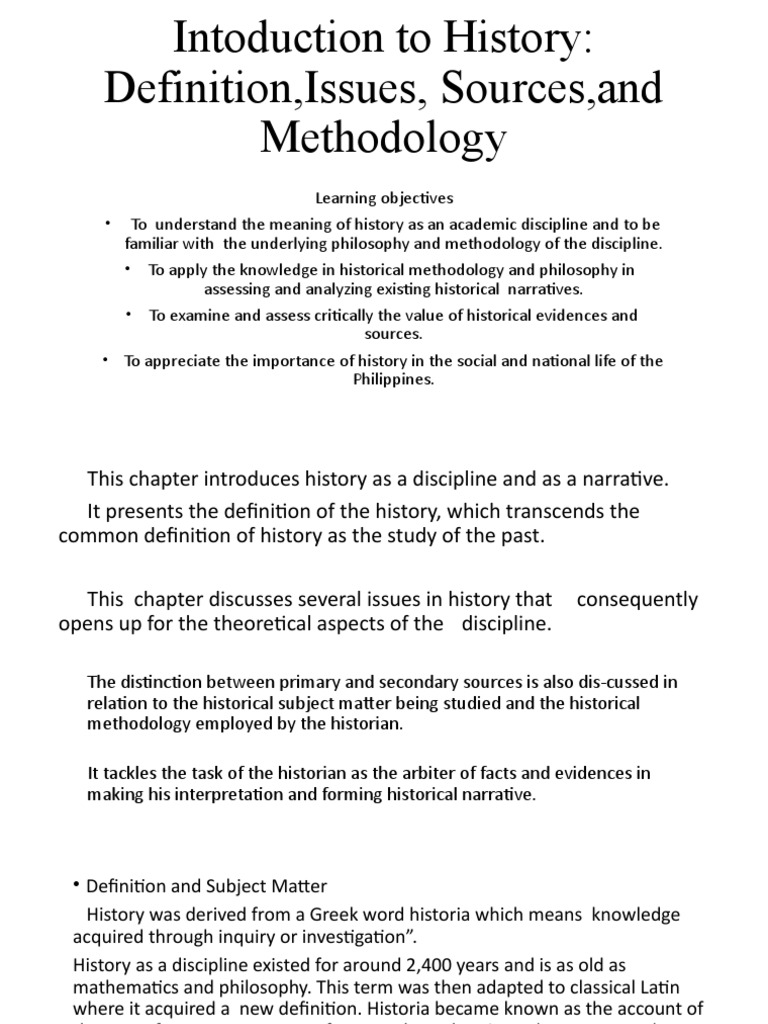 RPH Introduction To History | PDF | Primary Sources | Historian