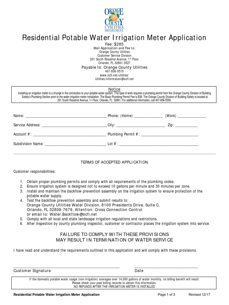 Irrigation Meter Application Guidelines | PDF | Water And Politics ...
