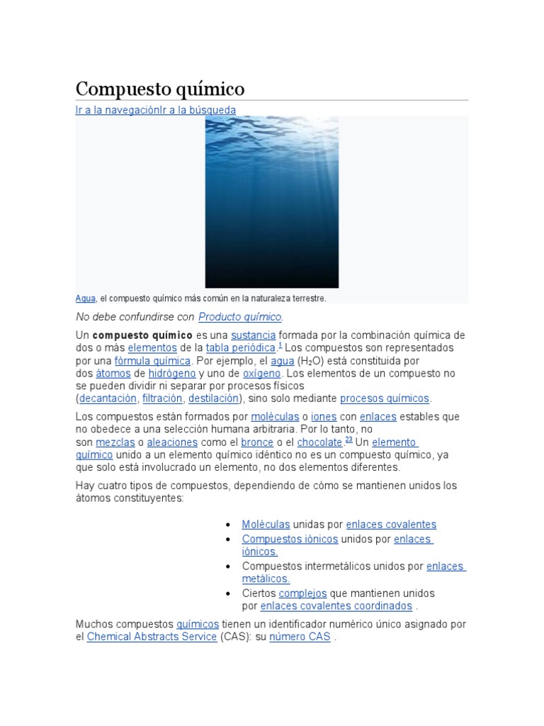 Compuesto Químico | PDF | Compuestos químicos | Enlace químico