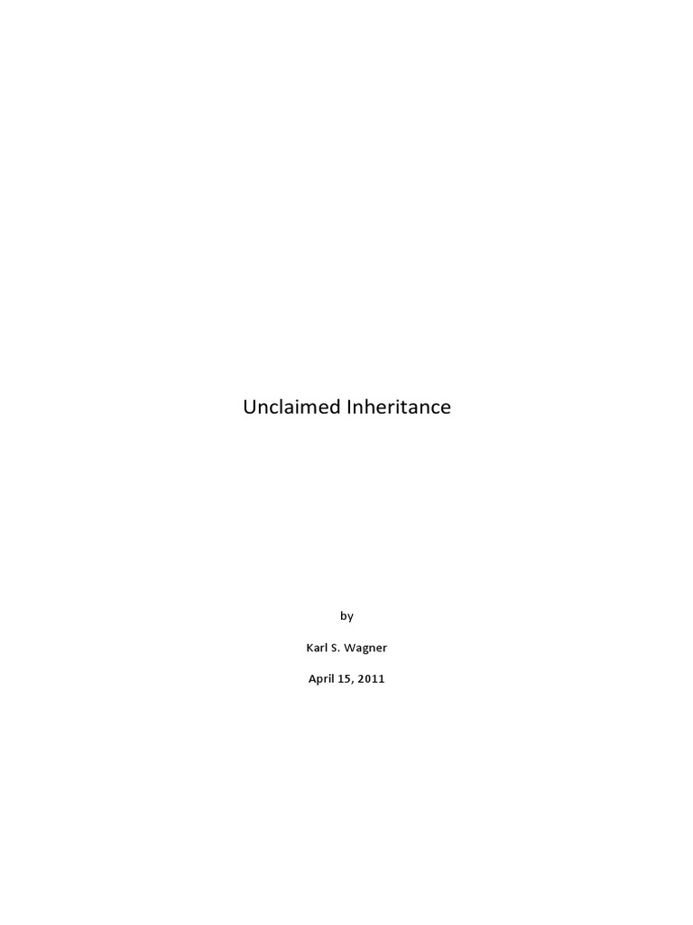 Unclaimed Inheritance | PDF | Justification (Theology) | Epistle To The ...