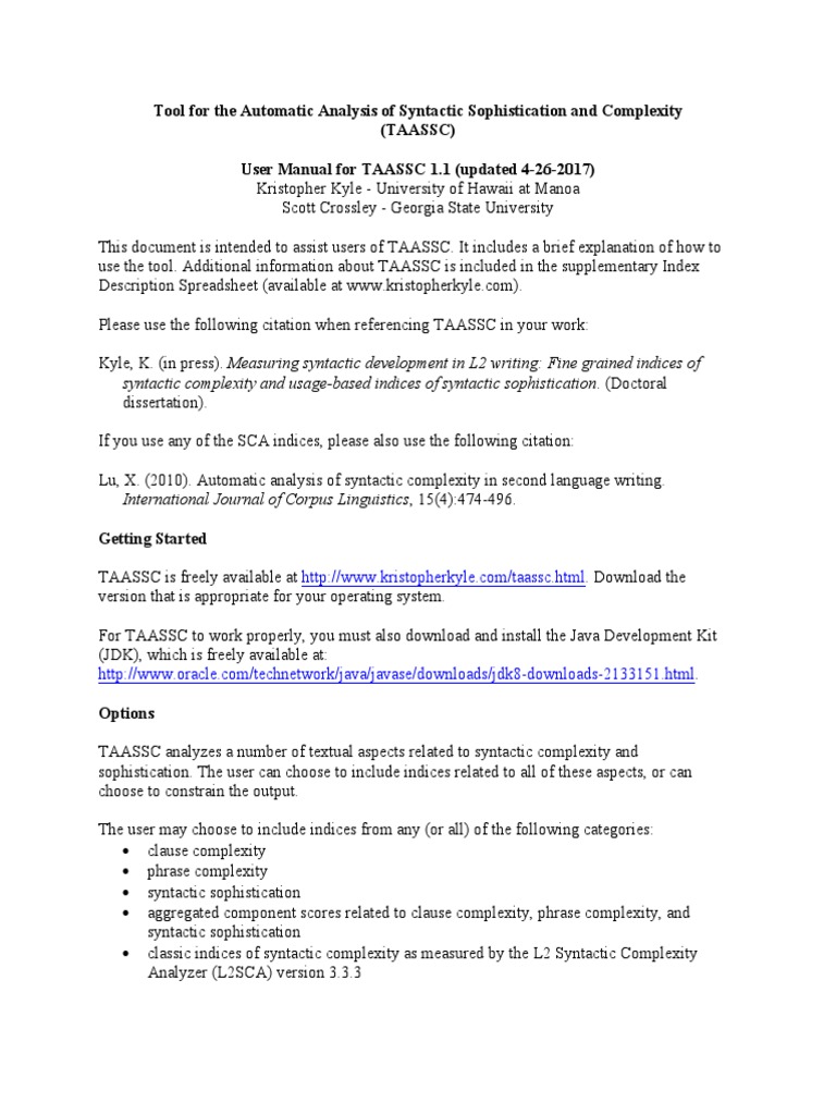User Manual Taassc 1.1 | PDF | Comma Separated Values | Computer File