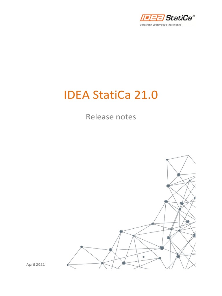 Release Notes IDEA StatiCa 21 | PDF | Bending | Stress (Mechanics)