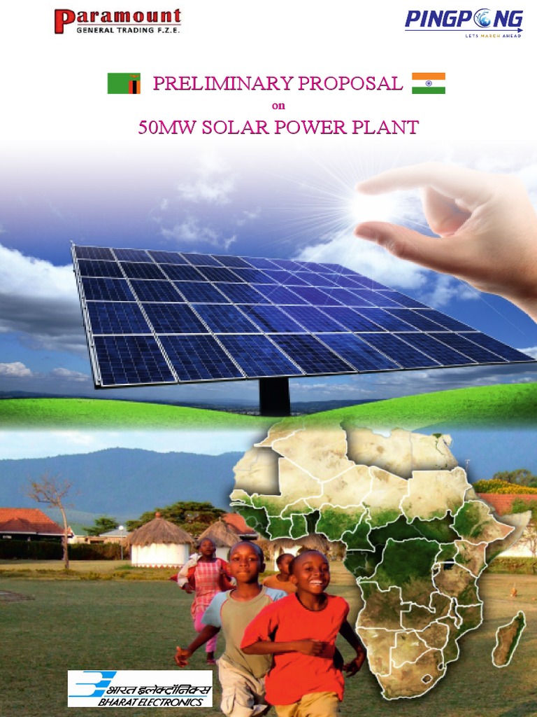 Preliminary Proposal For 50 MW Solar Plant at Lusaka, Zambia | PDF ...