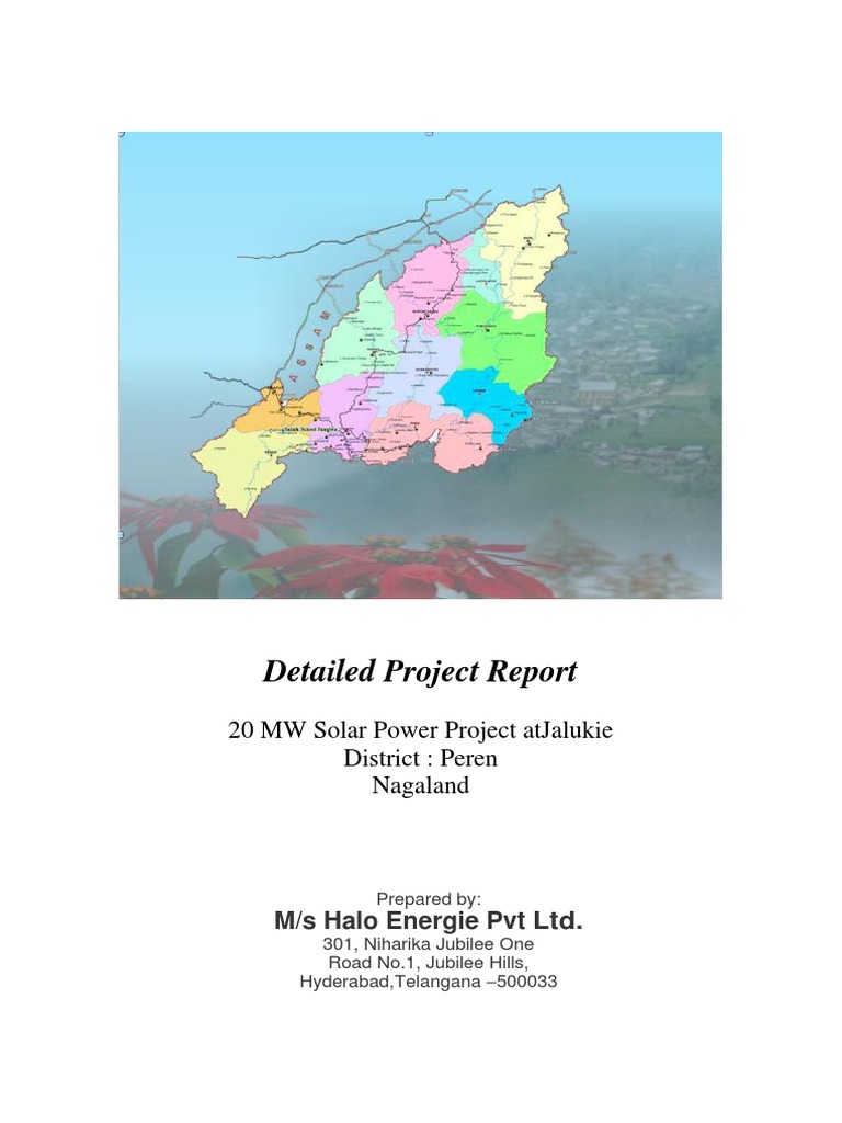 20MW Solar Power Project at Jalukie District, Peren, Nagaland: Detailed ...