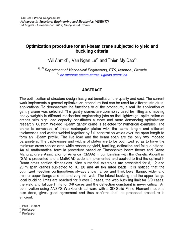 Monorail Design | PDF | Buckling | Mathematical Optimization