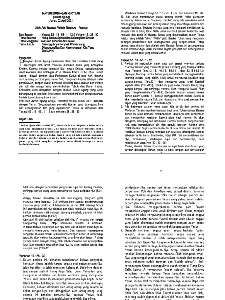 BINA KHOTBAH Edisi APRIL - MEI 2021 | PDF