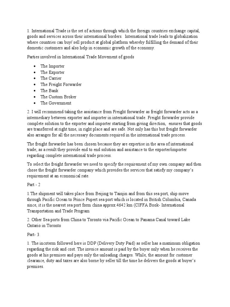 Logistics Assignment | Descargar gratis PDF | Trade | Supply Chain ... Logistics Assignment | Descargar gratis PDF | Trade | Supply Chain ...