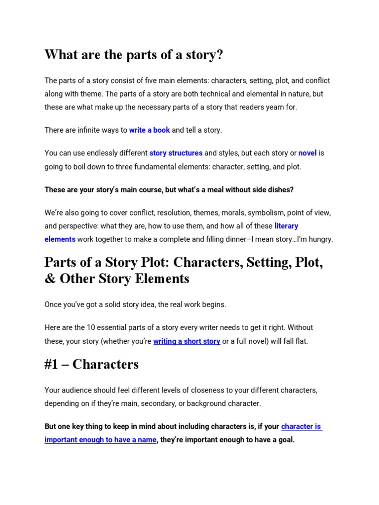 Elements of A Story | PDF | Plot (Narrative) | Narration