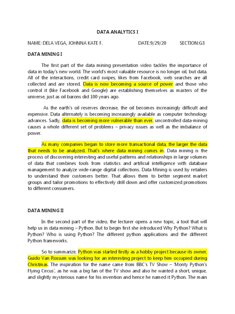 Reaction Paper | PDF | Data Mining | Python (Programming Language)