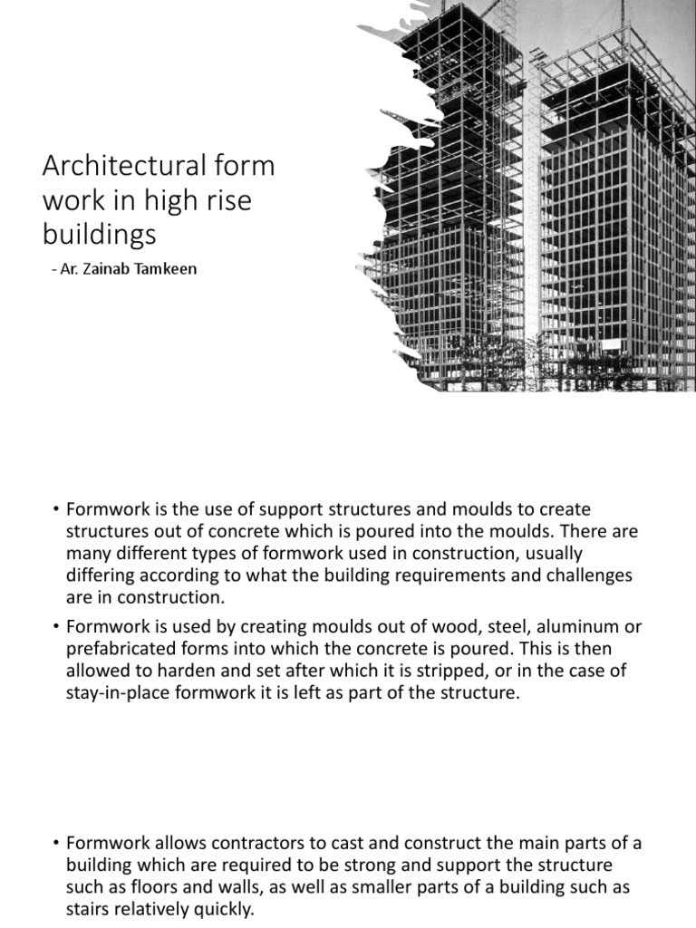 High-Rise Building Formwork Systems | PDF | Concrete | Building Materials