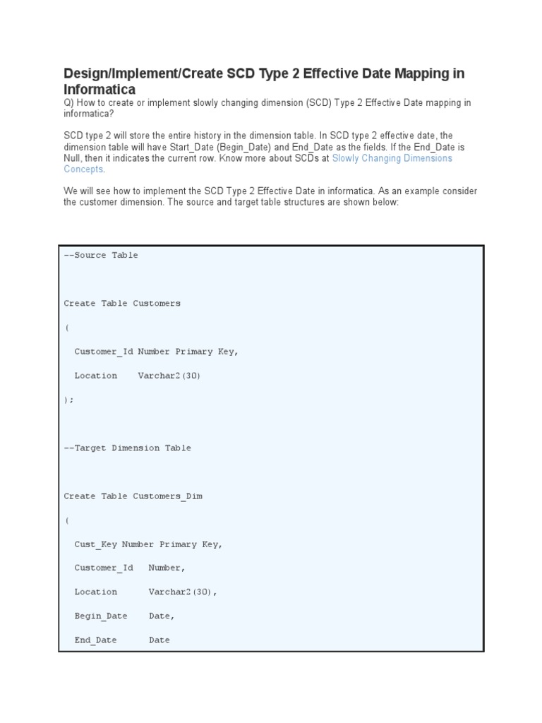 Design/Implement/Create SCD Type 2 Effective Date Mapping in ...