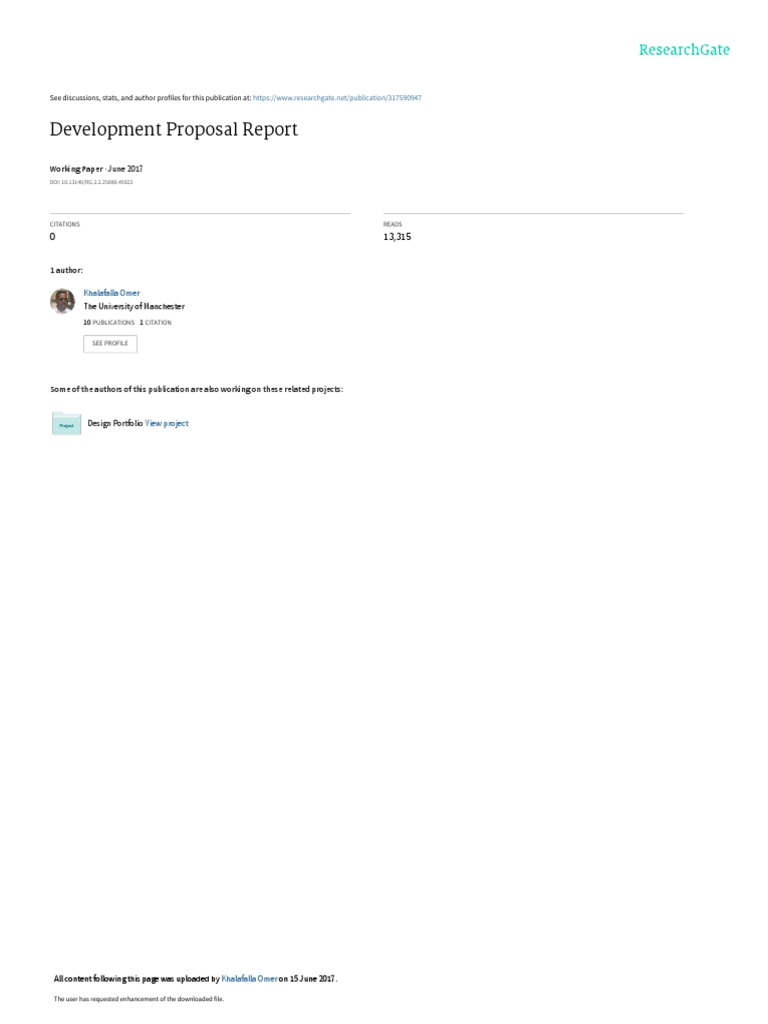 Development Proposal Report | PDF | Apartment | Profit (Economics)