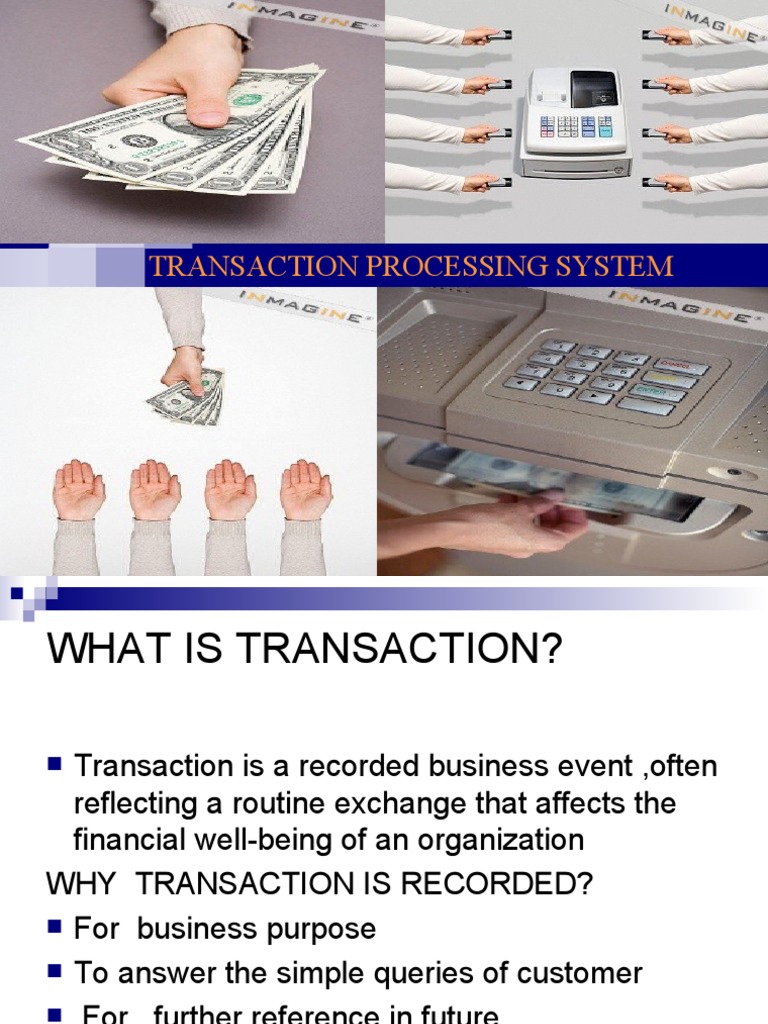 Transaction Processing System Pdf Payroll Real Time Computing