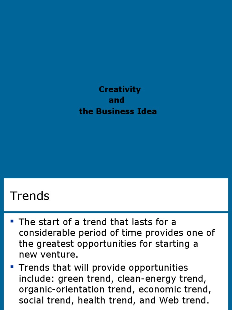 Creativity & Business Idea | PDF | E Commerce | Brainstorming