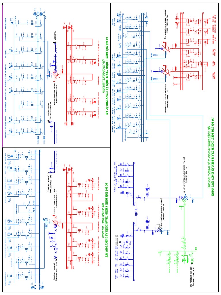 Single Line Diagram of the 220kV Main Switchgear Connection at Quy Nhon ...