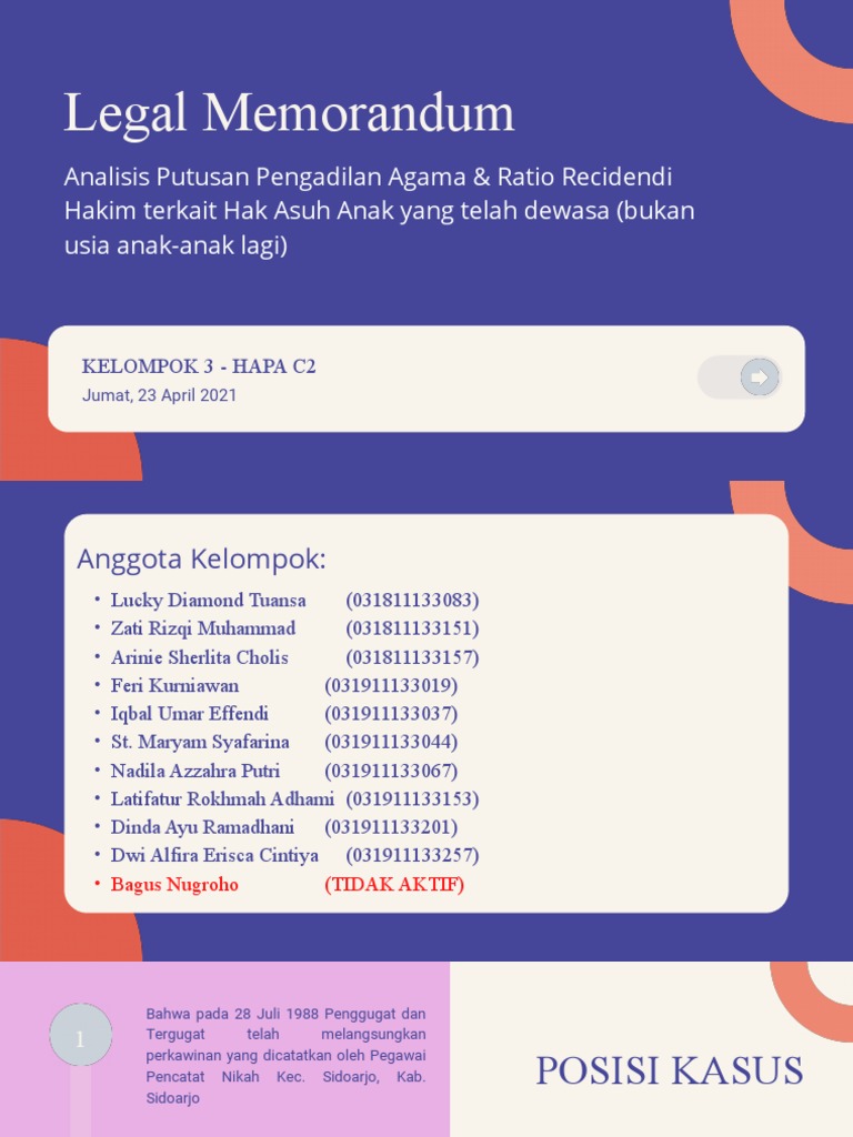 Presentasi Legal Memo HAPA | PDF