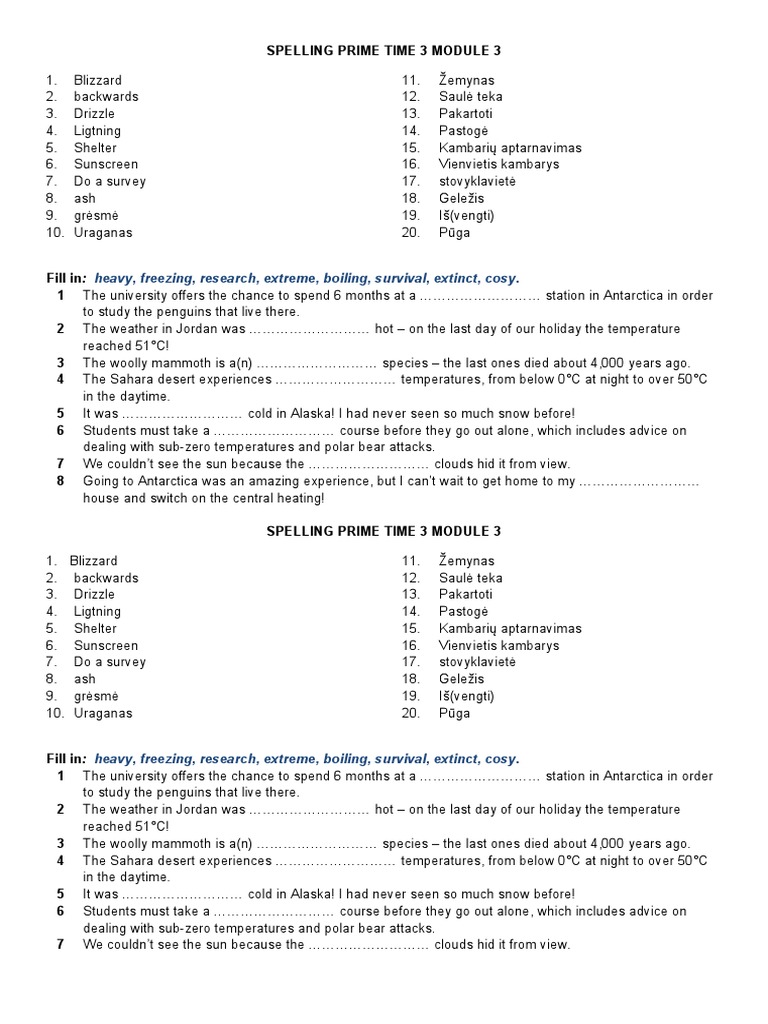 Prime Time 3 Module 3 Part 1 and Part 2 | PDF | Climate | Climate Change