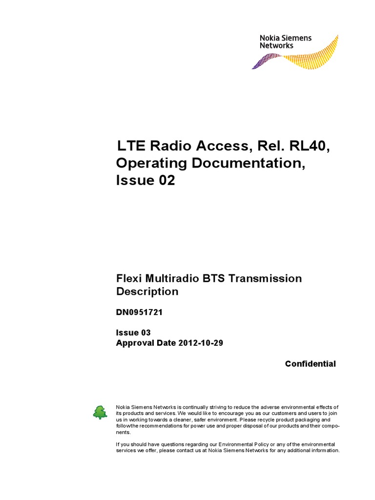Flexi Multiradio BTS Transmission Description | PDF | Telecommunications | Network Protocols