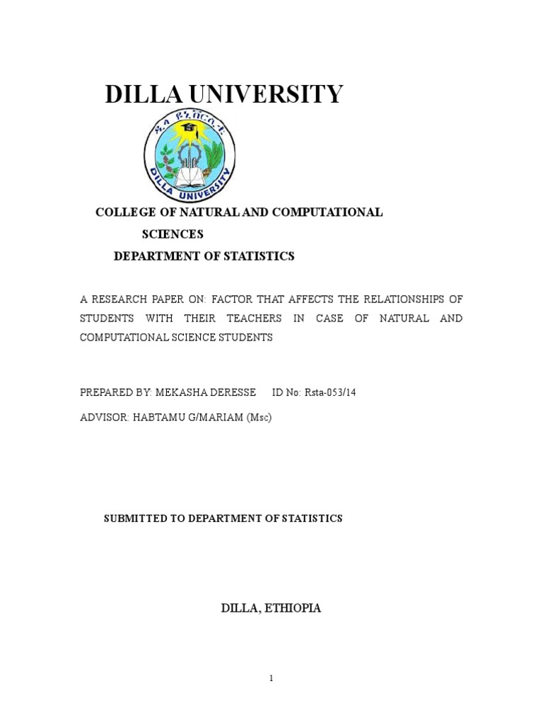 Dilla University: College of Natural and Computational Sciences | PDF ...