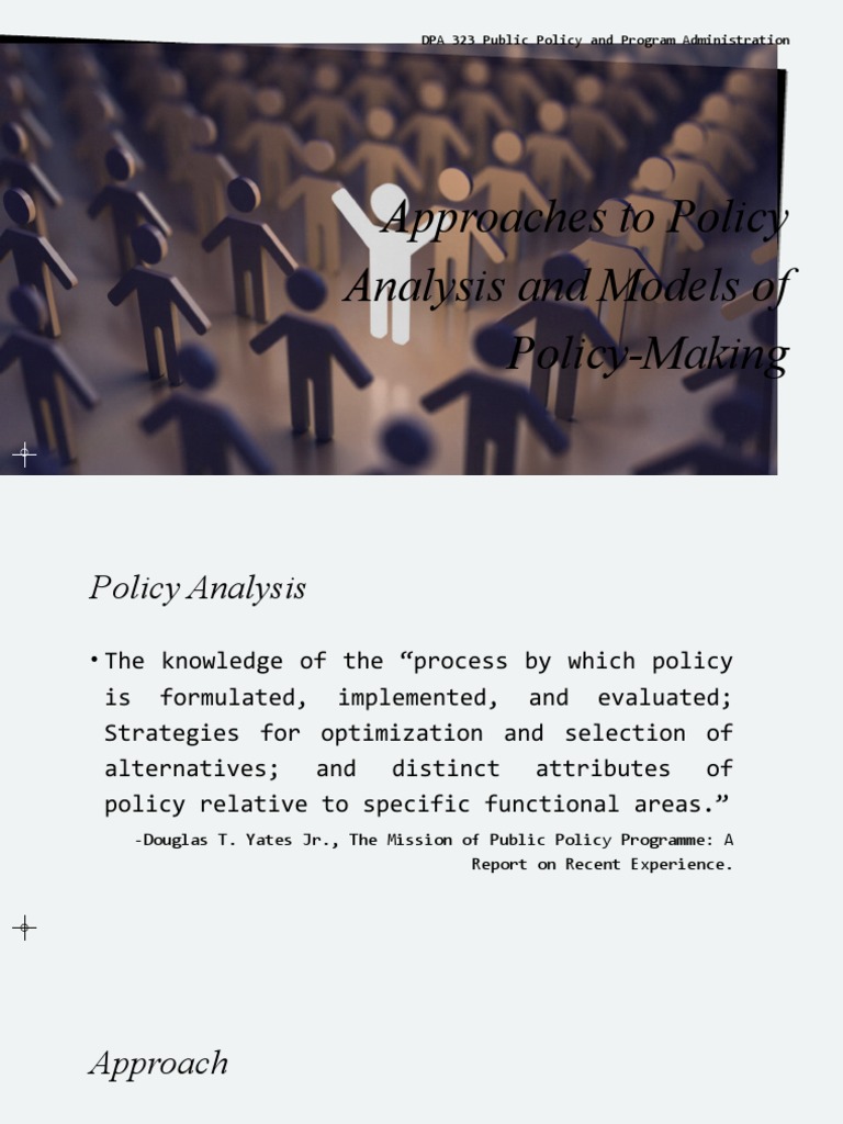 Policy Analysis Approaches and Models | PDF | Policy | Game Theory