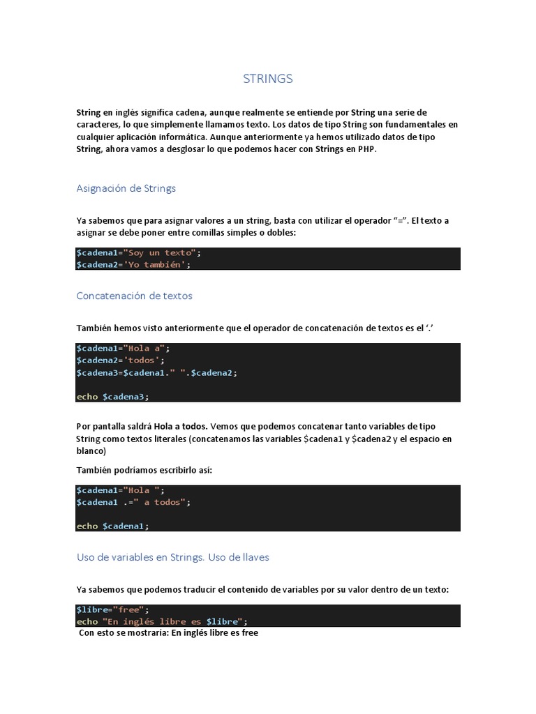 Strings | PDF | Cadena (informática) | Clave (criptografía)