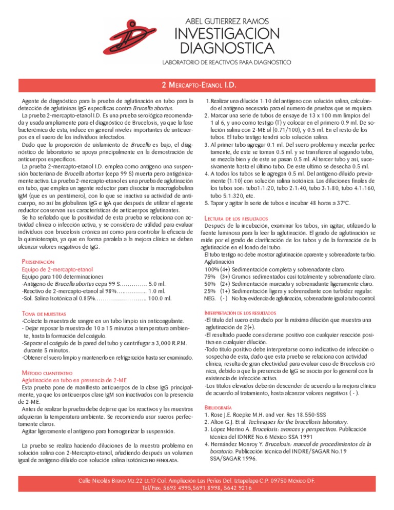 2 Mercaptoetanol | PDF | Inmunología | Especialidades Medicas