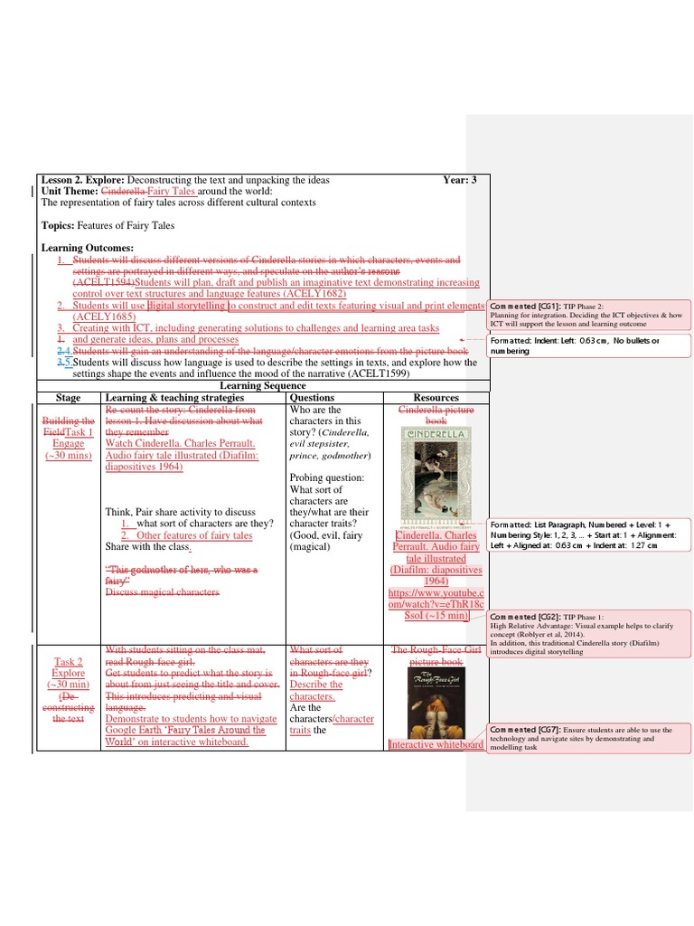 Lesson Plan Week 8 | PDF | Cinderella | Storytelling