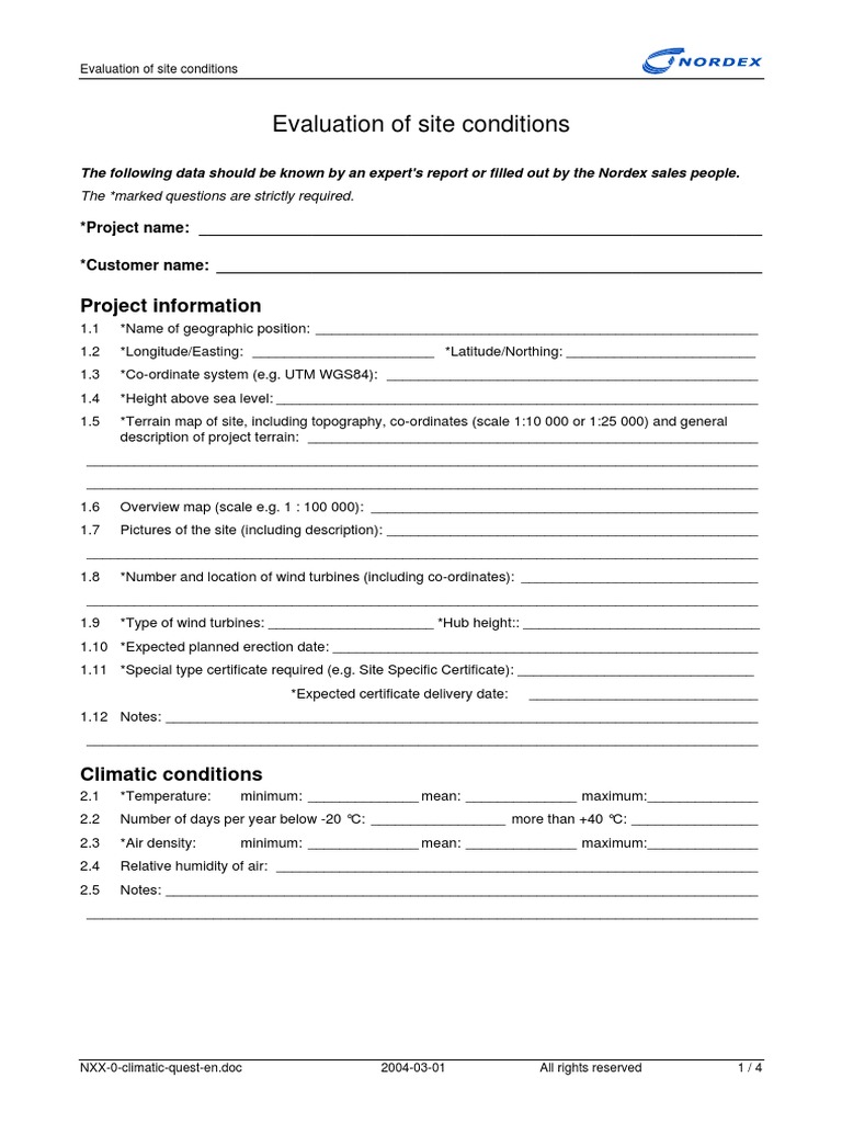 Checklist NORDEX | Download Free PDF | Wind Speed | Wound
